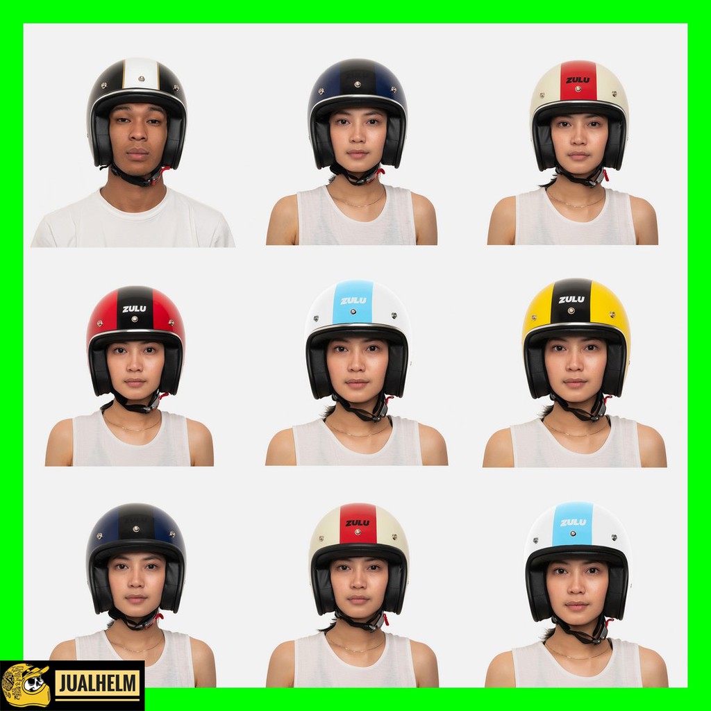 Jual Helm Retro Zulu ( Helm Classic / Helm Klasik / Helm Vespa / Helm ...