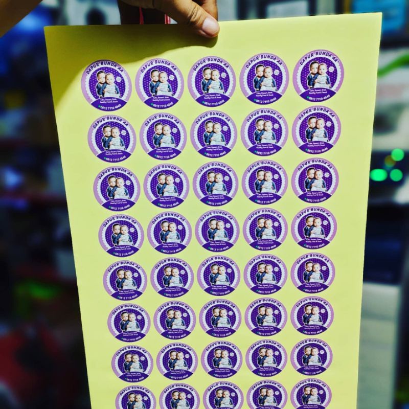 Jual cetak stiker lebel kiss cut / stiker makanan / sticker lebel ...