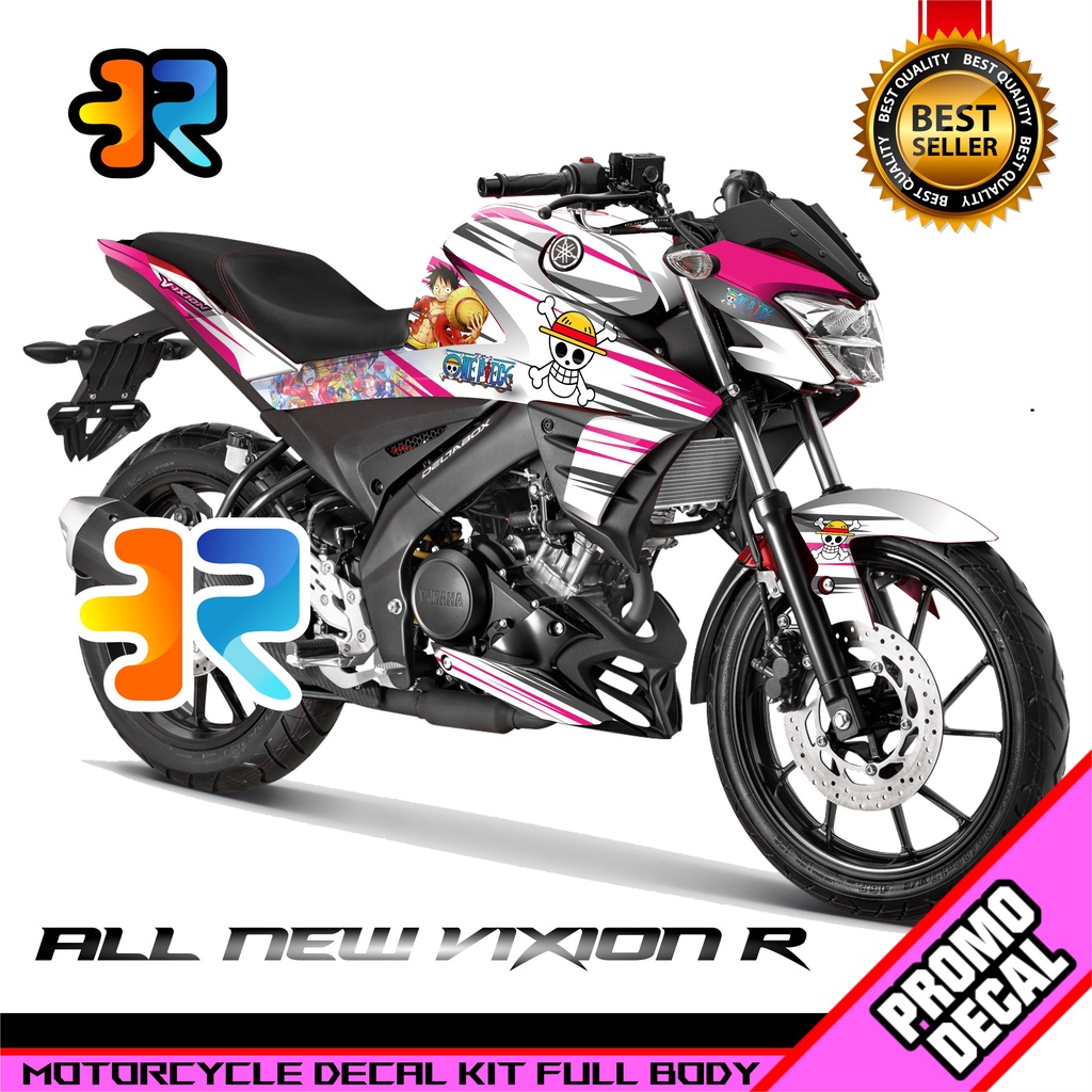 Jual Decal Motor Vixion R Desain One Piece Sticker Decal Vixion All New ...