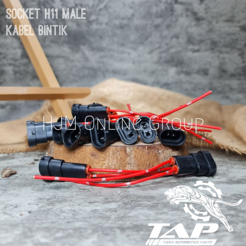 Jual SOCKET BOHLAM H11 HB3 HB4 MALE - SOKET LAMPU COWOK LAKI KABEL ...