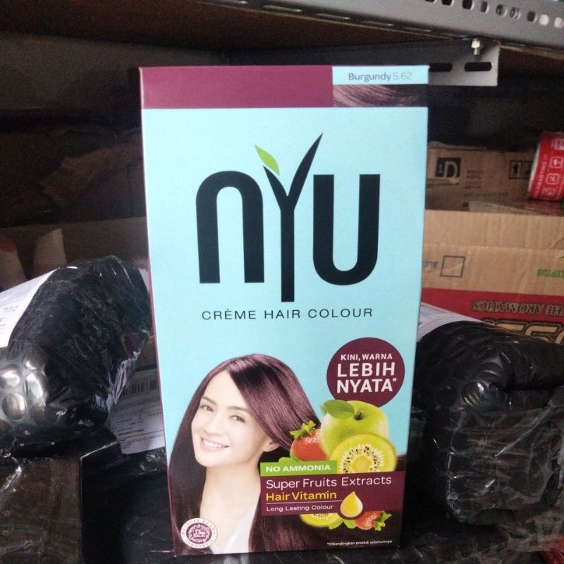 Jual Nyu creme hair colour/nyu pewarna rambut/cat rambut/nyu. | Shopee ...