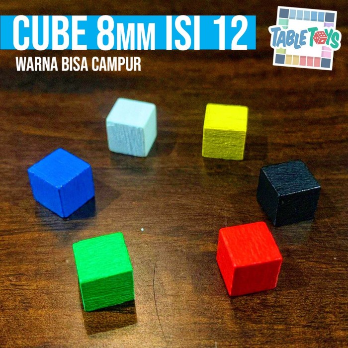 Jual Wooden Cube Gaming Bits 8 mm isi 12 - Small pack | Shopee Indonesia