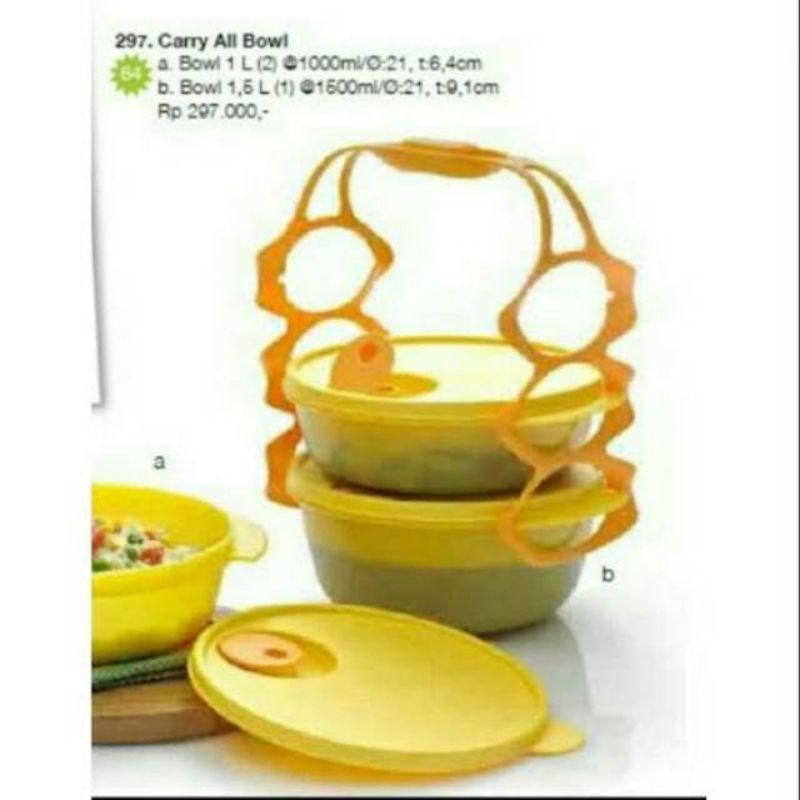 Jual tupperware carry all bowl 3 layer - rantang makan - kotak bekal ...