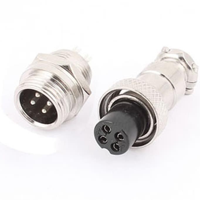 Jual GX12 Aviation Plug Connector CB 4 pin 4pin 4p 12mm 12 mili male ...