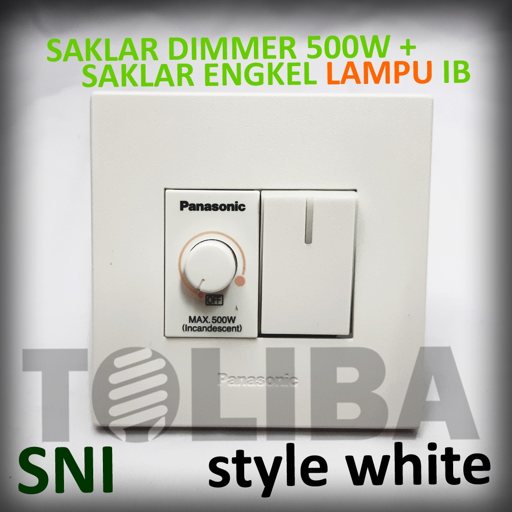 Jual saklar engkel lampu + saklar dimmer 500w / saklar minimalis ...