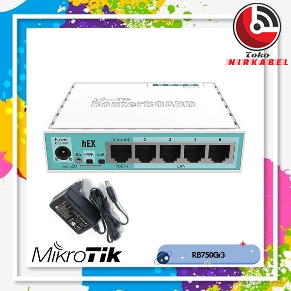Jual MikroTik hEX RB750Gr3 | RB750 Gr3 | RB 750 Gr3 | Shopee Indonesia