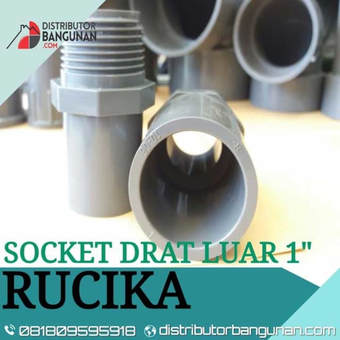 Jual Fitting Pvc Sambungan Pipa Pvc Socket Drat Luar 1 Rucika | Shopee ...