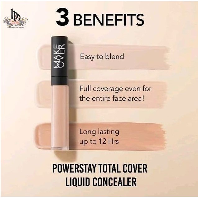 Jual MAKEOVER Powerstay Total Cover Liquid Concealer 6,5ml | Shopee ...