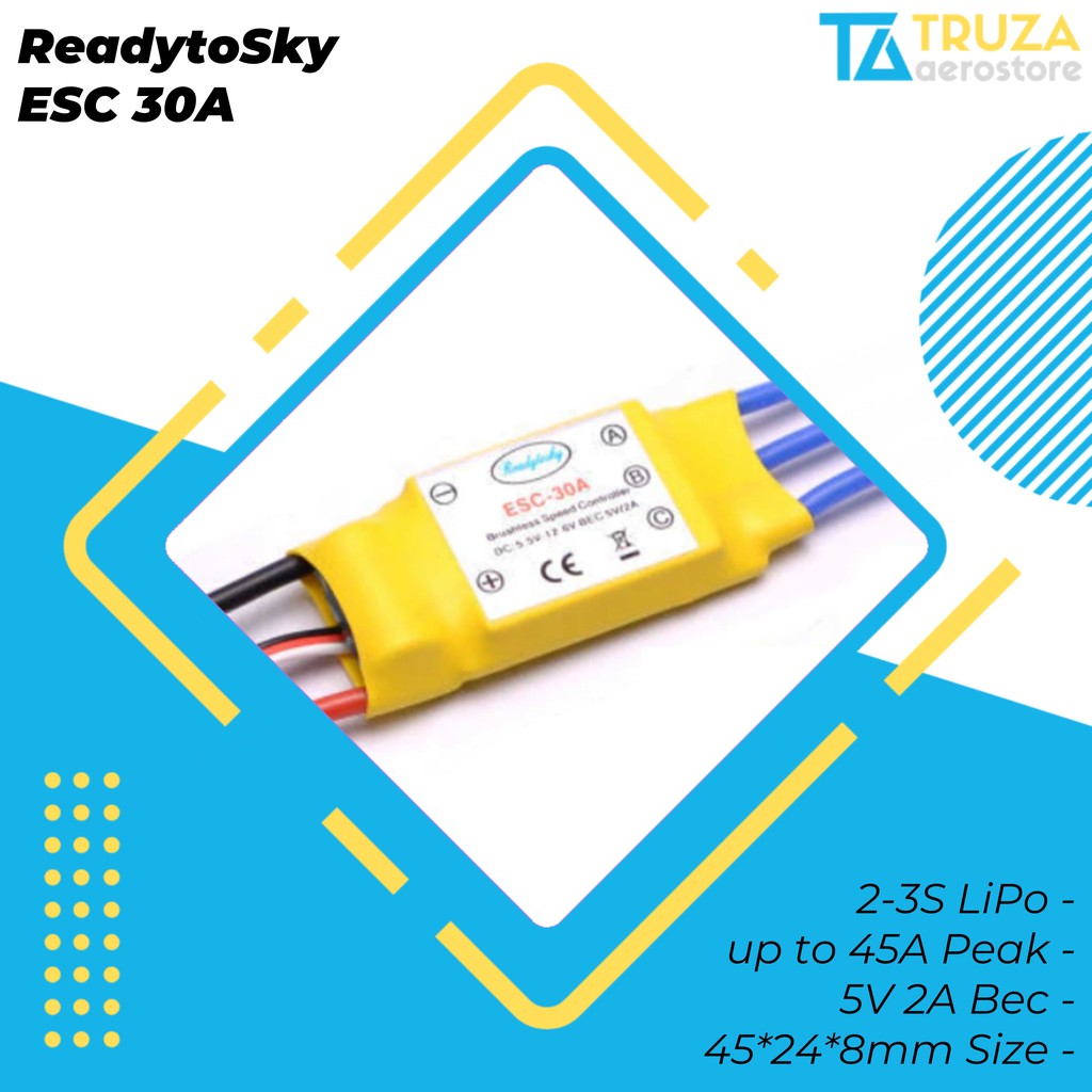 Jual ESC 30A 2-3S BRUSHLESS MOTOR SPEED CONTROLLER PESAWAT DRONE RC ...