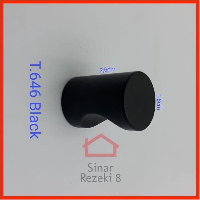 Jual Tarikan Laci 646 BLACK Pintu Lemari Handle Hitam Knob Bulat ...