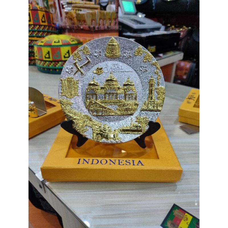 Jual SOUVENIR PIRING HIAS MESJID ACEH/MINIATUR MESJID I OLEH OLEH KHAS ...