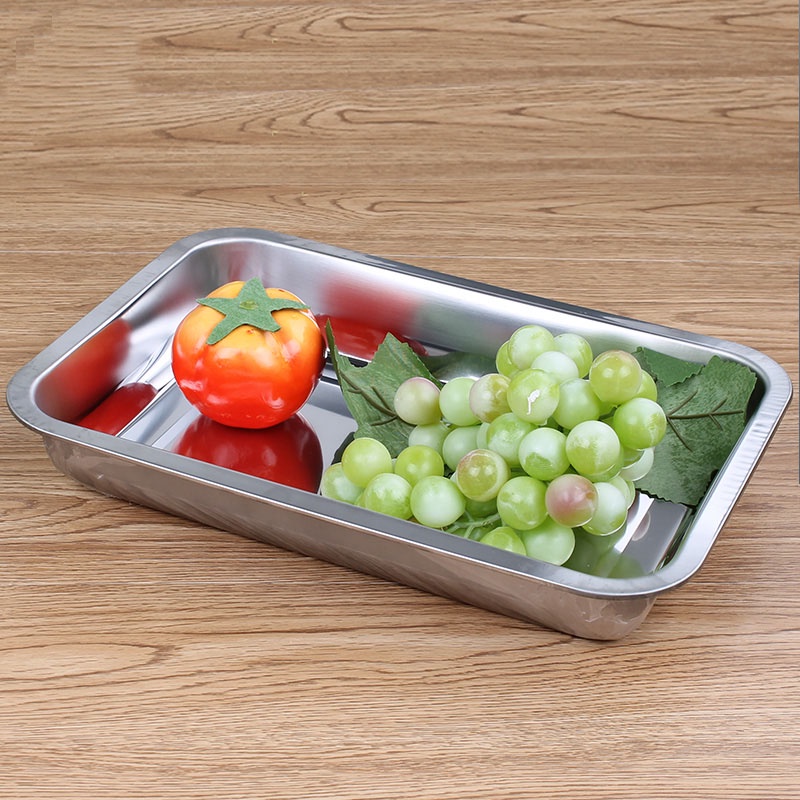 Jual DHW Nampan Stainless Persegi, Nampan Tray Plastik Waitress Loyang ...