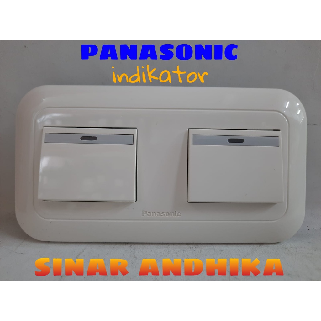 Jual Saklar Seri Lebar Panasonic Hotel Indikator Wej78049+Wej5582 ...
