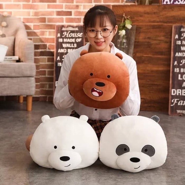 Jual Boneka bantal kepala we bare bears panda miniso | Shopee Indonesia