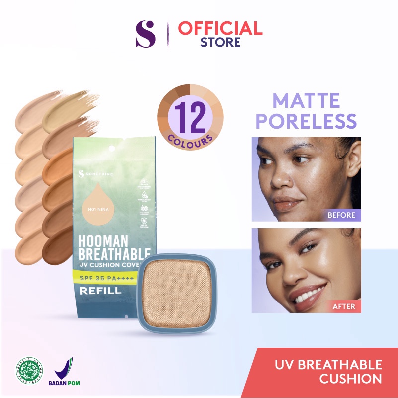 Jual SOMETHINC ( REFILL ) HOOMAN Breathable UV Cushion Cover SPF 35 PA++++ | Shopee Indonesia