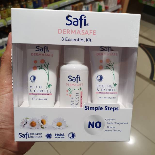 Jual SAFI DErmasafe 3 Essential Kit (Dermasafe Cleanser Booster Mist ...
