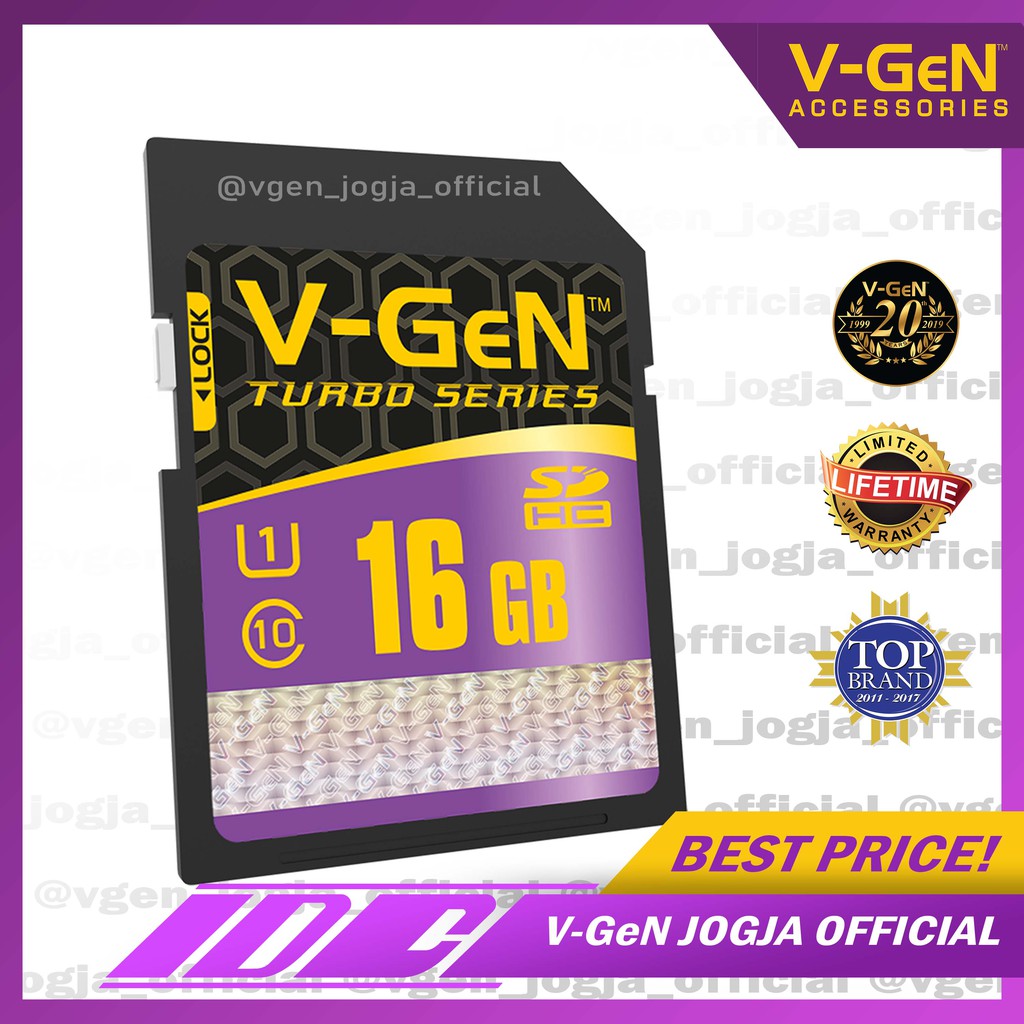 Jual Memory SD Card V-GeN Turbo 16GB, 32GB, 64GB, 128GB SDHC/SDXC Class ...