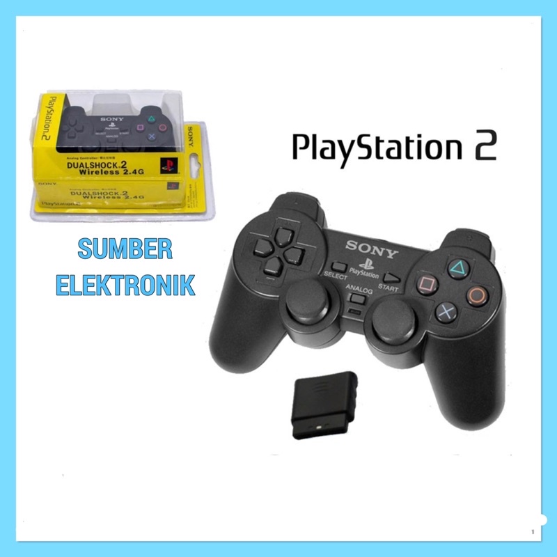 Jual STIK PS2 WIRELESS ORI PABRIK WARNA | Shopee Indonesia