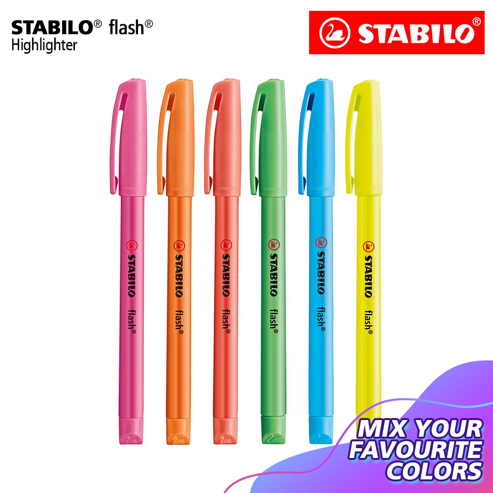 Jual STABILO Flash / Mix Colors / Highlighter | Shopee Indonesia