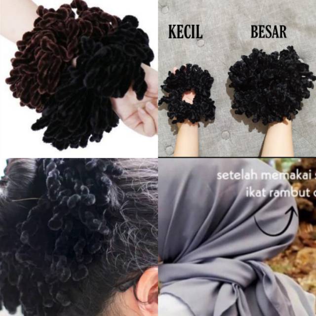 Jual IKAT RAMBUT CEPOL CENDOL HIJAB SCRUNCHIE UBUR UBUR | Shopee Indonesia