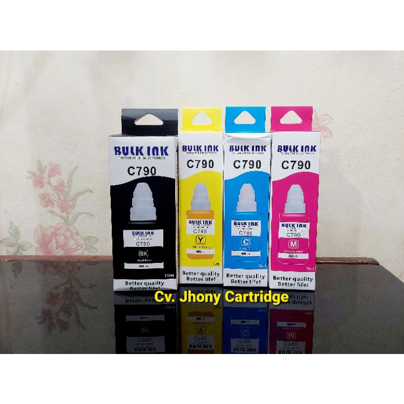 Jual Tinta Korea Bulk ink GI 790 Hitam Black Cyan Magenta Yellow ...