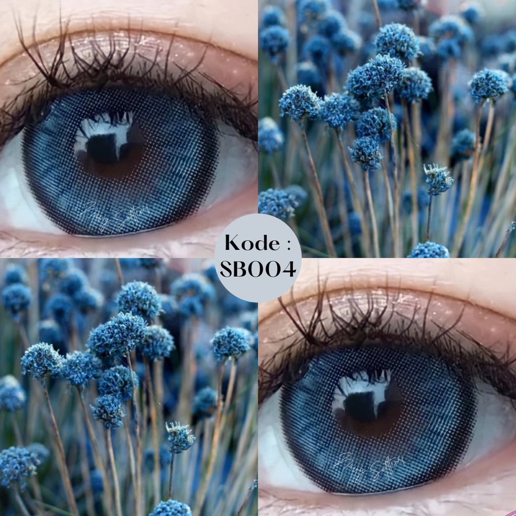 Jual [ Free Case + Air 60ml ] SB004 / Softlens Blue / Softlens Biru ...