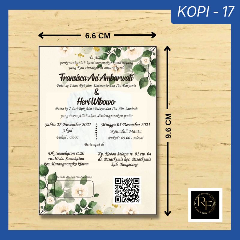 Jual Undangan Kopi Mini Pernikahan [50pcs] ( UK-17 ) | Shopee Indonesia