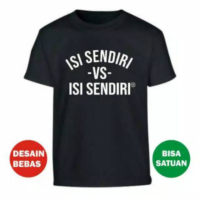 Jual Kaos Custom vs everybody baju tulisan bisa request desain sendiri ...