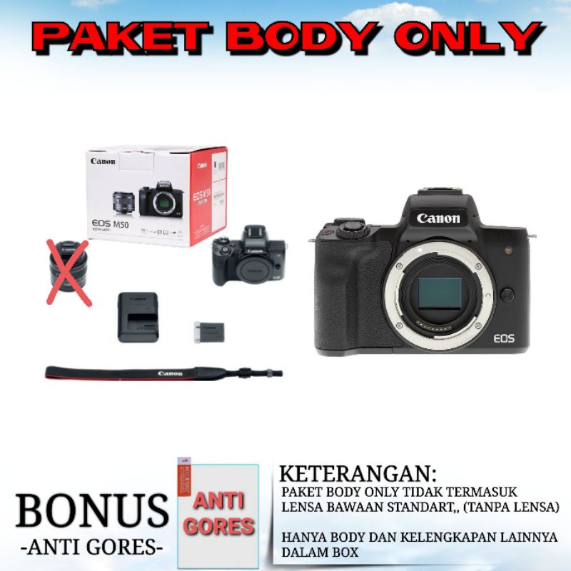 Jual CANON EOS M50 + LENSA 15-45MM IS STM ( PRODUK ORIGINAL ) BARU DAN ...