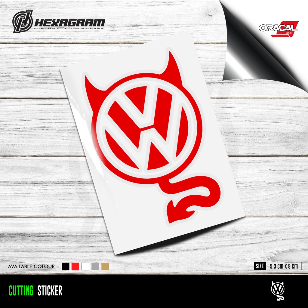 Jual Cutting Sticker VolksWagen Devil | Stiker VolksWagen Devil ...