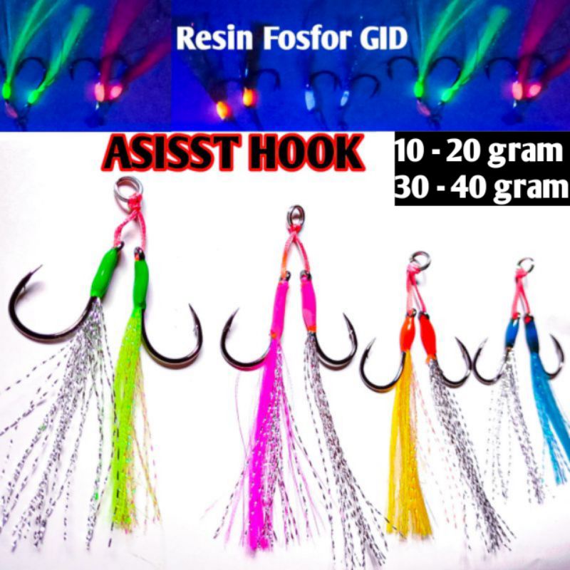 Jual Umpan pancing Assist hook Microjig 10g/15g/20g/30g/40g/60g/80gram ...