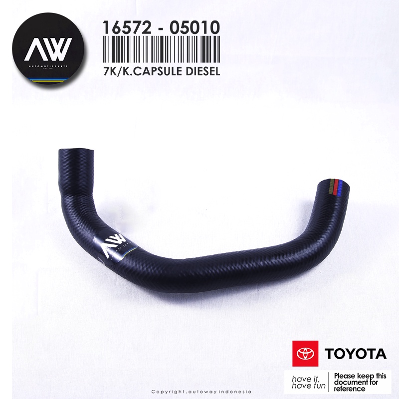 Jual Selang R/H BawaH Kijang Kapsul Diesel | 16572-05010 ( 1997-1999 ...