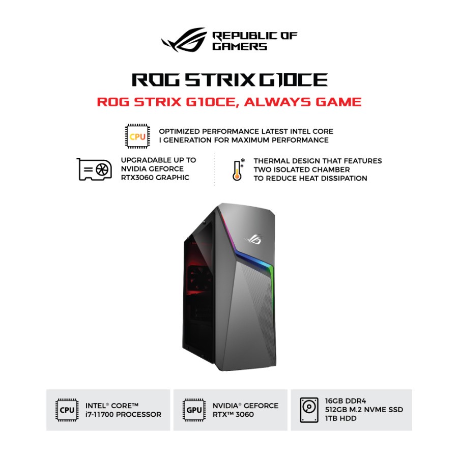 Jual ASUS ROG Strix G10CE - 7011516T3W | Shopee Indonesia