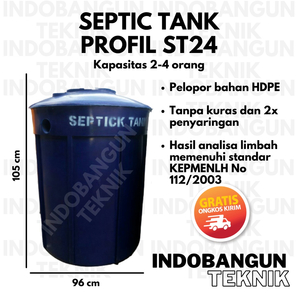 Jual Bio Septic Tank Profil Tank 1000 Liter (2-4 Orang) ST24 Septictank ...