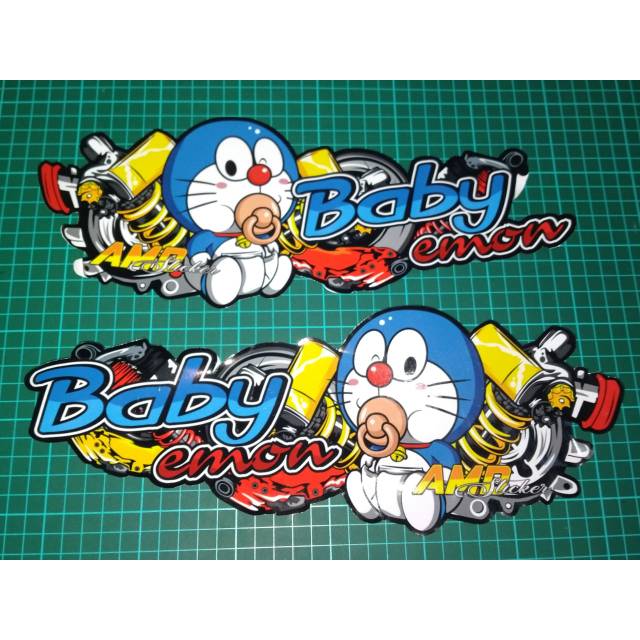 Jual Stiker motor untuk semua motor decal baby doraemon | Shopee Indonesia