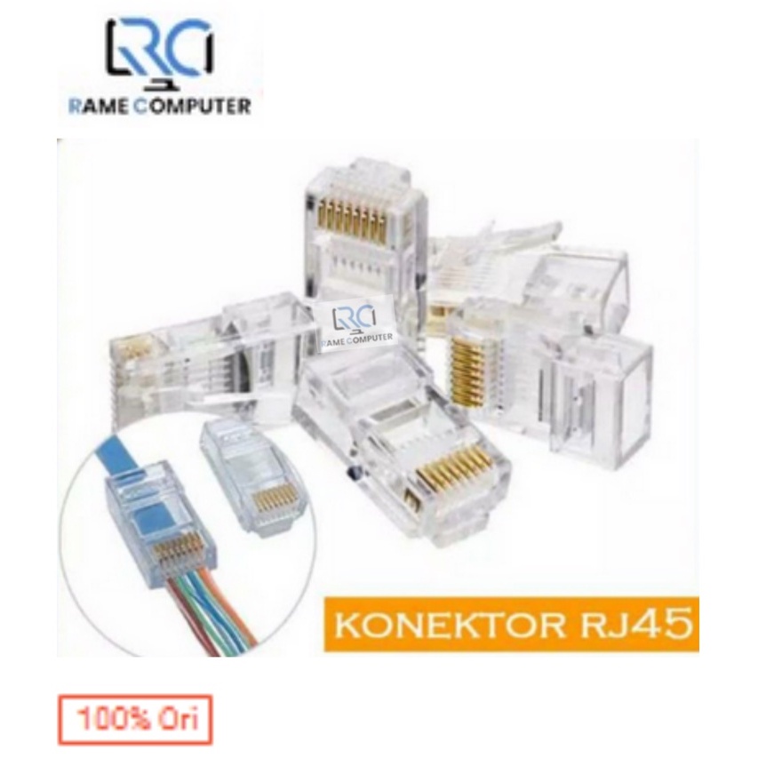 Jual Modular Plug Rj45 Cat6 AMP TYCO / Kepala Konektor RJ Jual Satuan ...