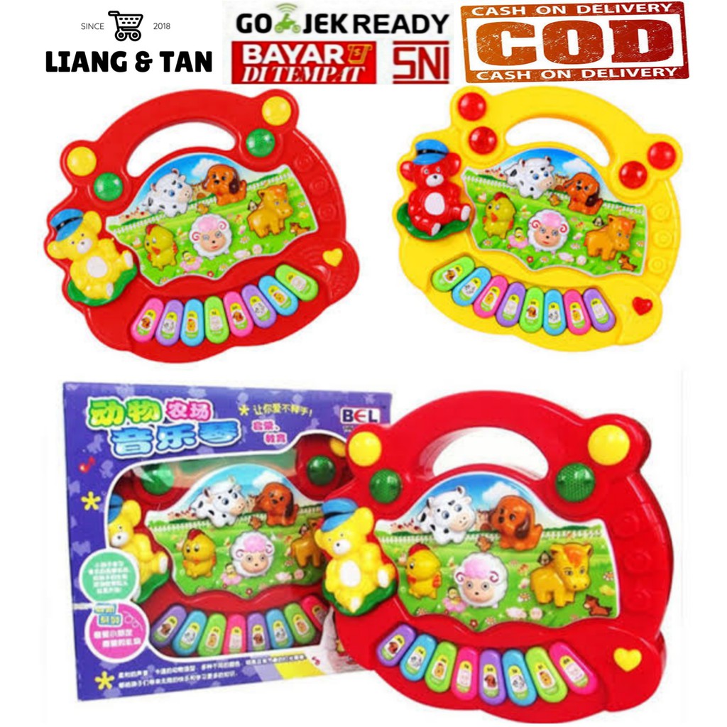 Jual ( BISA COD ) PROMO Mainan Animal Farm Piano Mainan Musik Anak dan ...