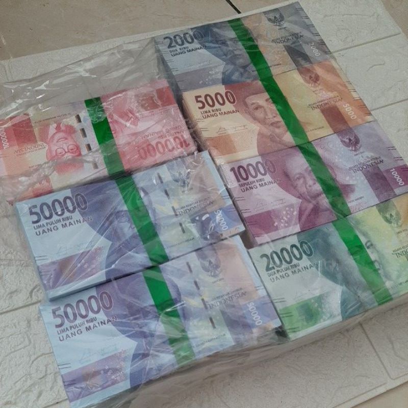 Jual ISI 1000 LEMBAR REPLIKA UANG MAINAN/UANG HIASAN/UANG MAHAR ...