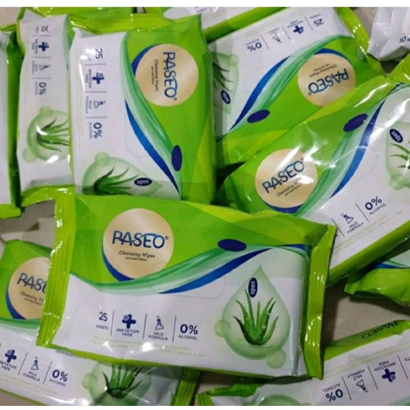 Jual TISSUE BASAH PASEO HIJAU WITH ANTI BACTERIAL 25 SHEETS 1 pcs ...