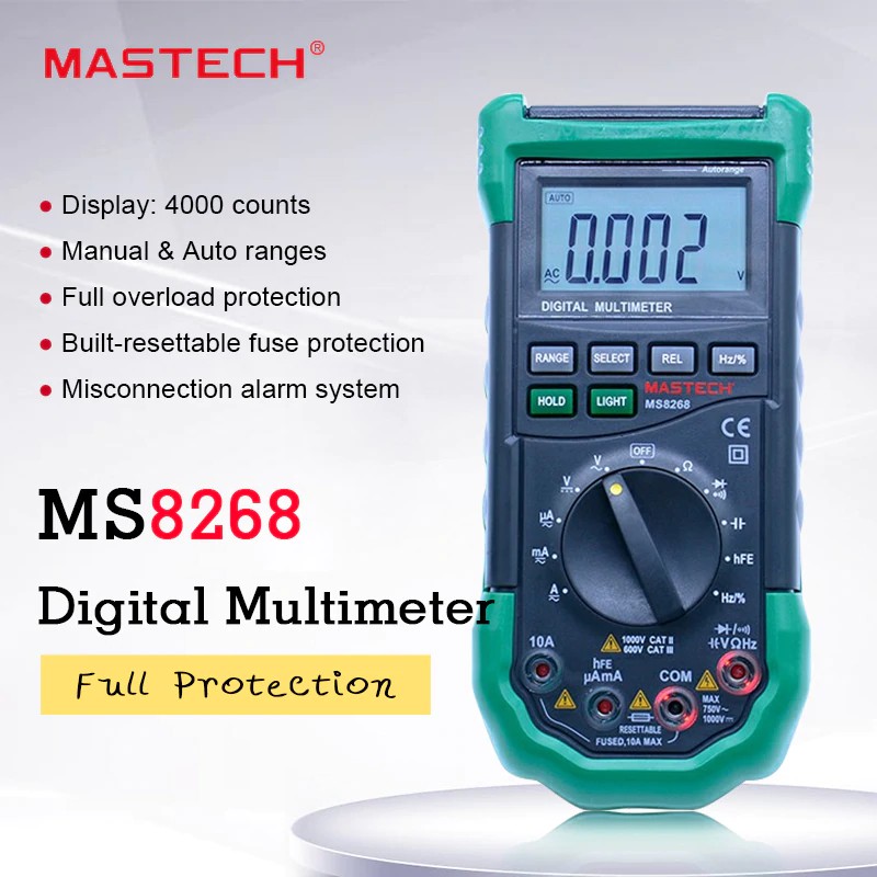 Jual Mastech MS8268 Multimeter Digital AC DC Multitester Tester Listrik ...