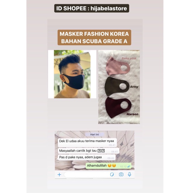 Jual Penutup hidung dan mulut bahan scuba grade A | Shopee Indonesia