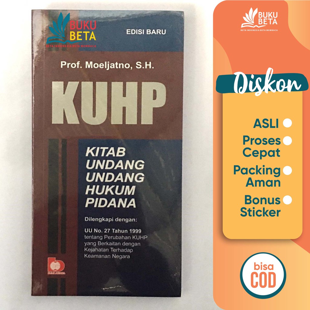 Jual KUHP Edisi Revisi - Moeljatno - Original | Shopee Indonesia