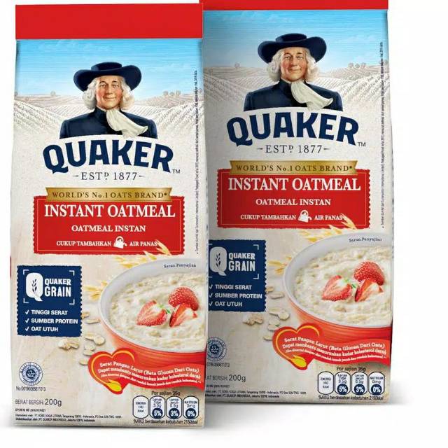 Jual Quaker Instant Oatmeal|| Kemasan 800G geratis bublewarp | Shopee ...