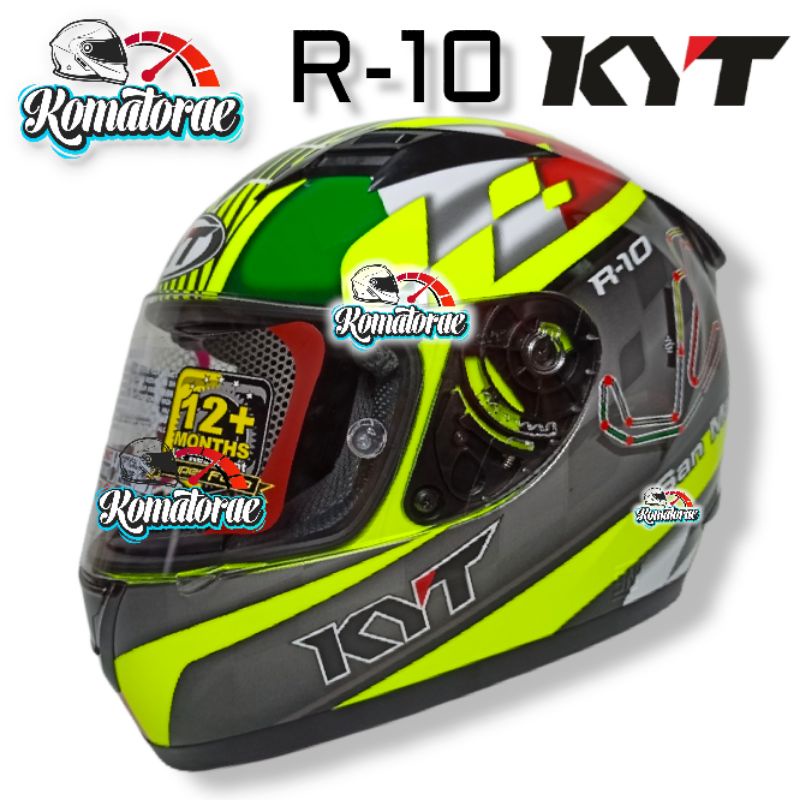 Jual HELM KYT R10 FLAT VISOR SAN MARINO CIRCUIT FULL FACE | Shopee ...