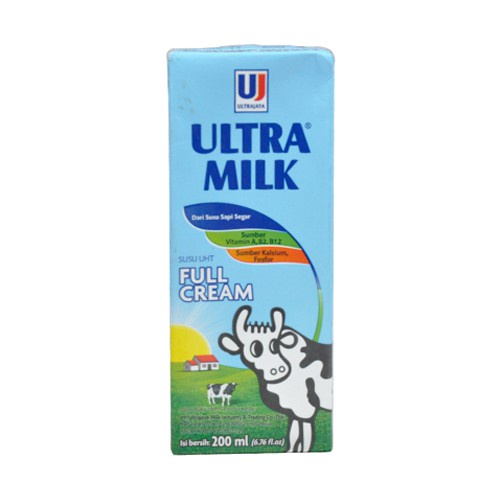 Jual Ultra Milk UHT Full Cream 200 ml | Shopee Indonesia