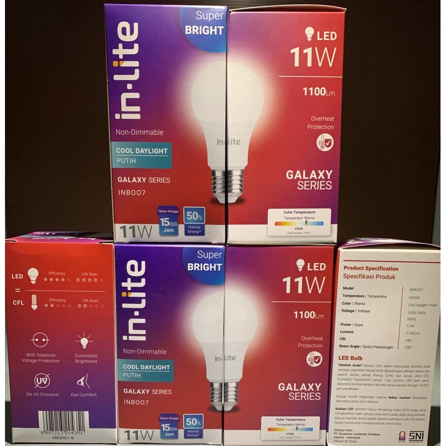 Jual Lampu Led In Lite 3w 5w 7w 9w 11w 12w 15w 18 Watt 25Watt InLite ...