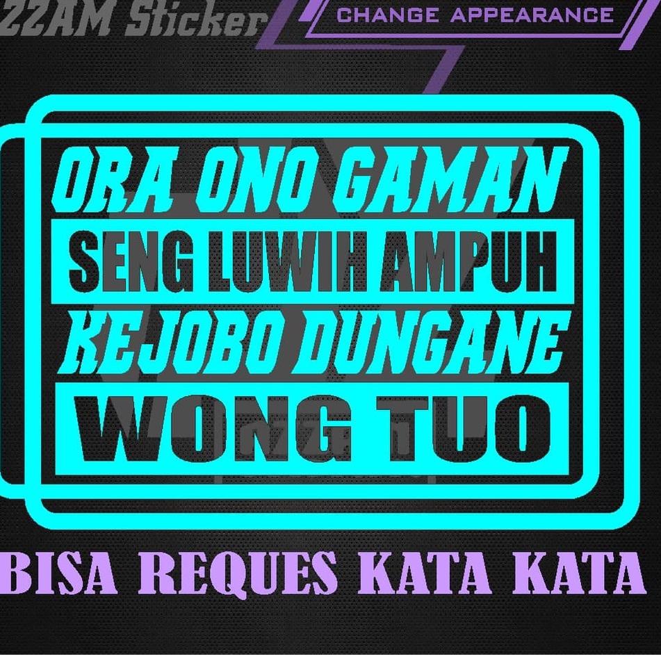 Jual Segera Ambil STICKER SKOTLET STIKER KACA PINTU ORA ONO GAMAN/KACA ...