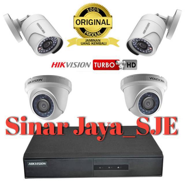 Jual PROMO PAKET CCTV HIKVISION 4 CHANNEL 2mp SUPER HD 1080p [ Komplit ...