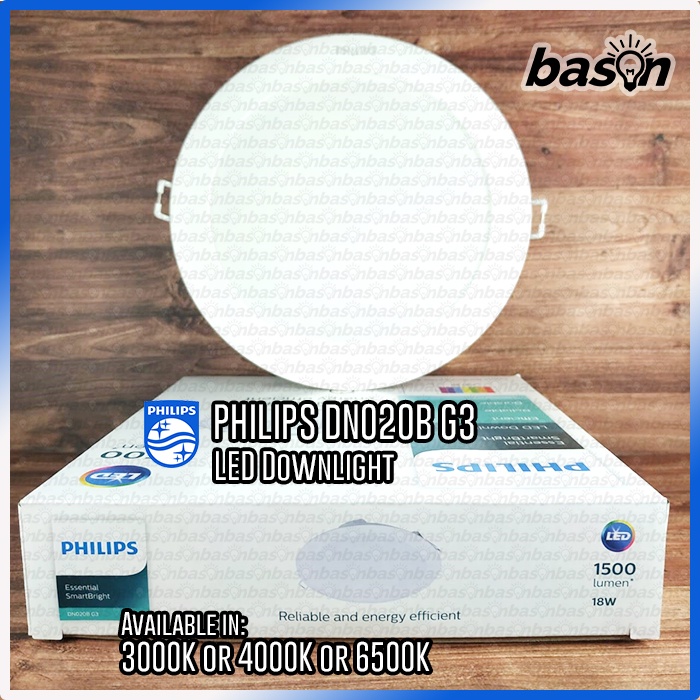Jual PHILIPS DN020B 18W G3 / 16W G4 LED15 7 inch / D175 - LED Downlight ...