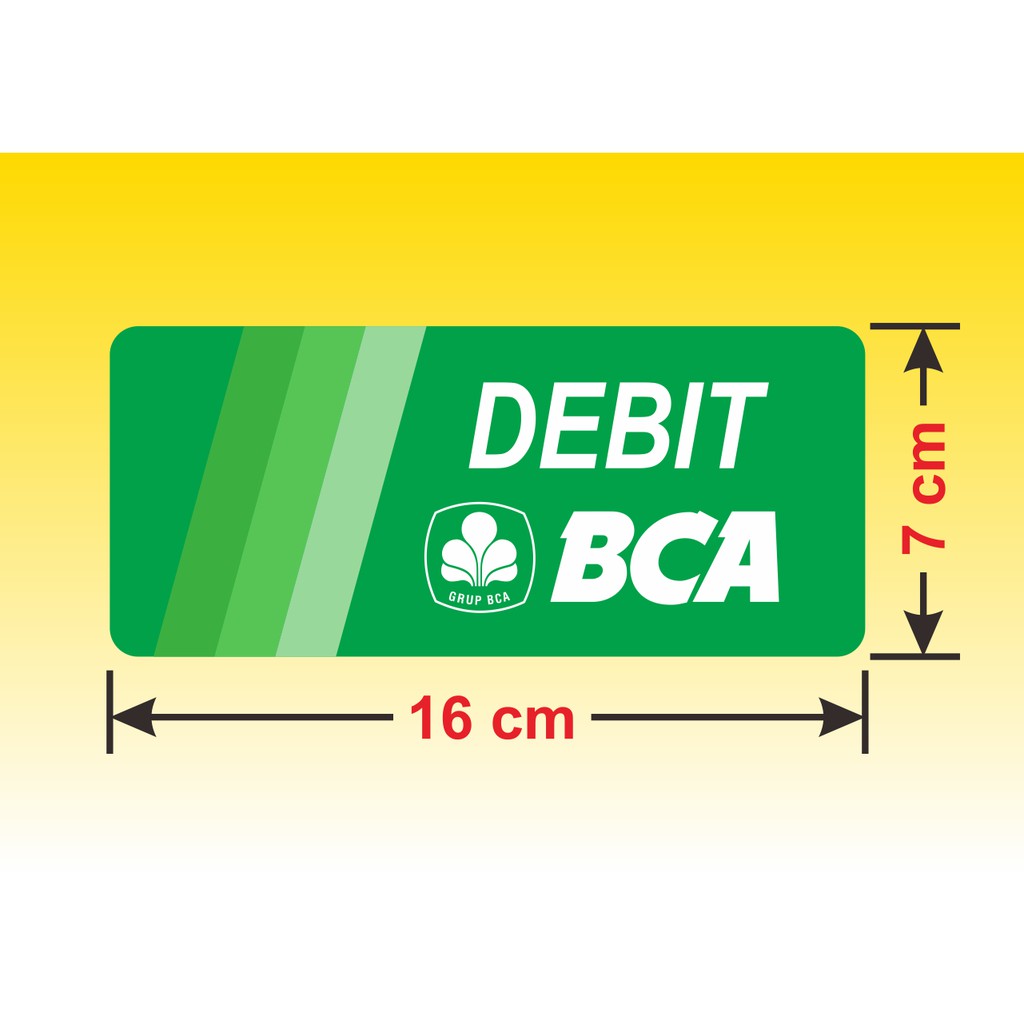 Jual Sticker Debit BCA stiker pembayaran digital non tunai cashless 16 ...